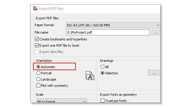 Automatic Orientation In PDF Export 2023 What s New In SOLIDWORKS